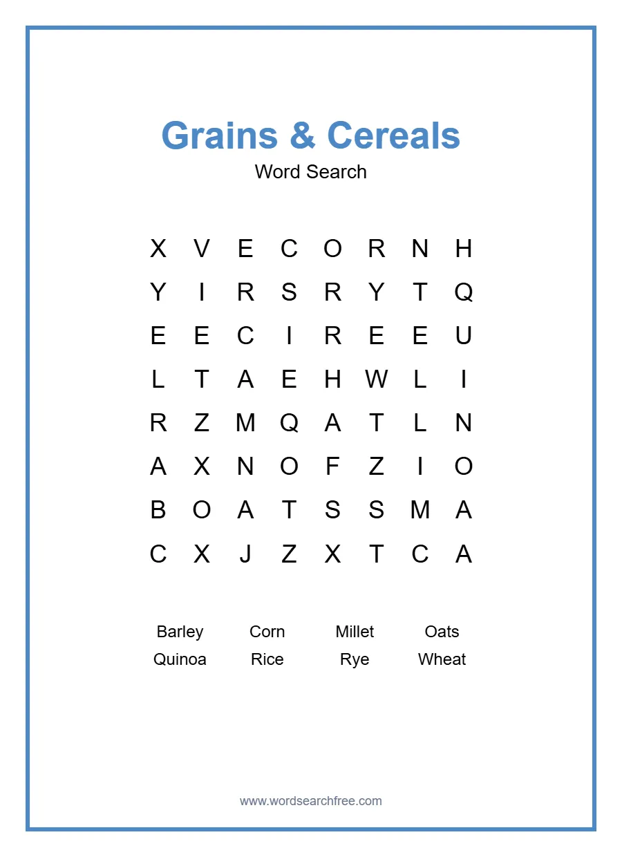 Food & Drink Word Search Puzzles - Free Printable | Word Search Free