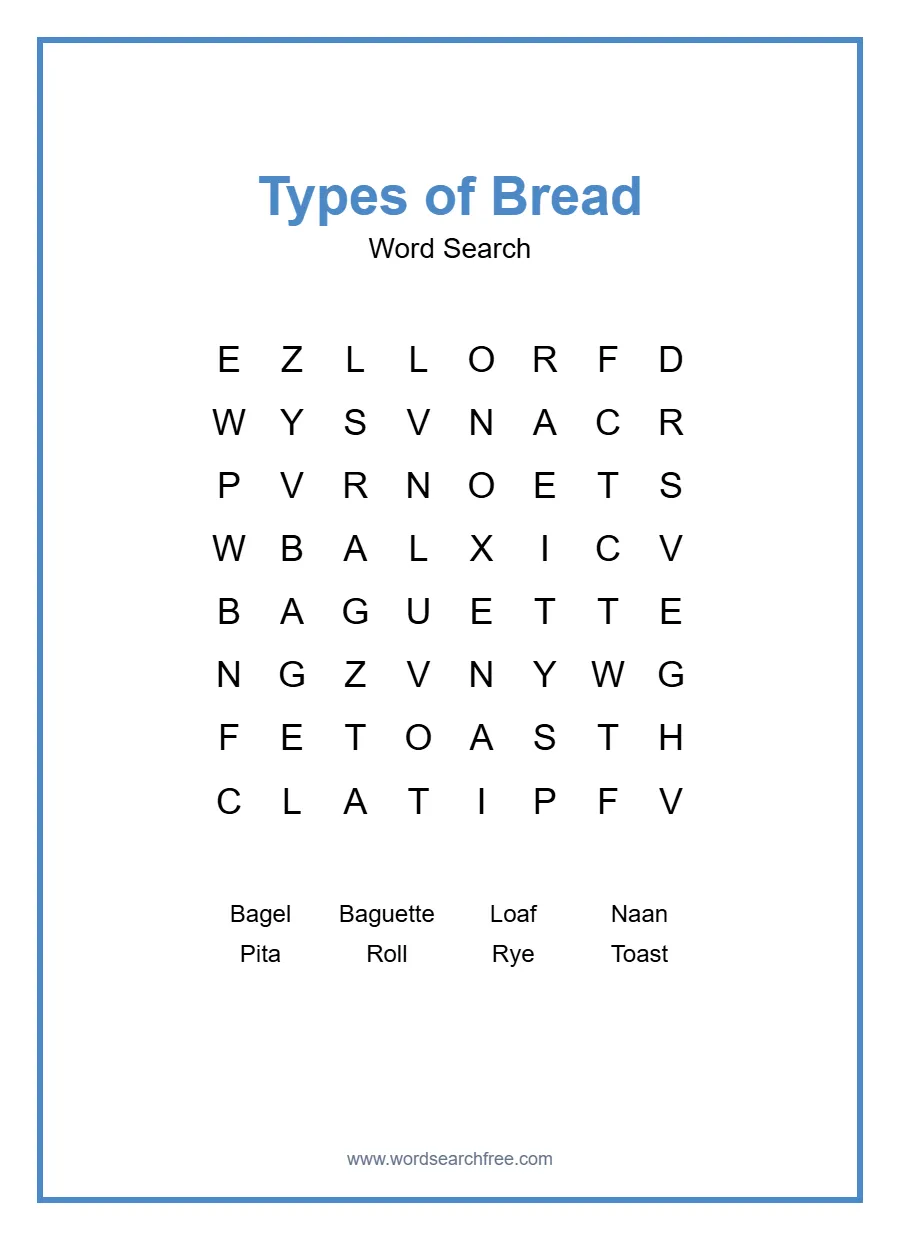 Food & Drink Word Search Puzzles - Free Printable | Word Search Free